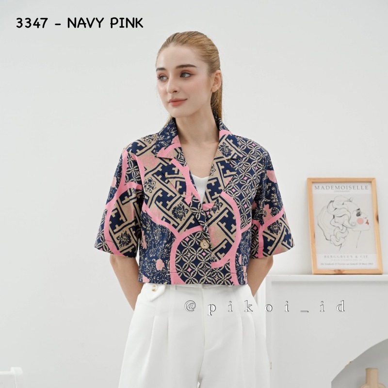 KEMEJA Pikoi_id | Modern women's batik top crop top batik collar shirt ...