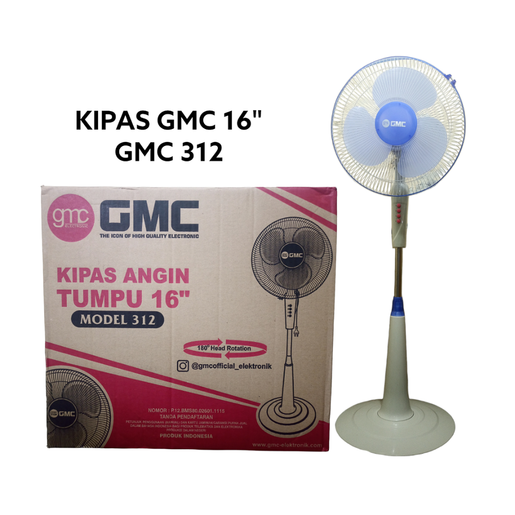 Gmc 312 16 inch Stand Fan/SNI Stand Fan Original Quality | Shopee Malaysia