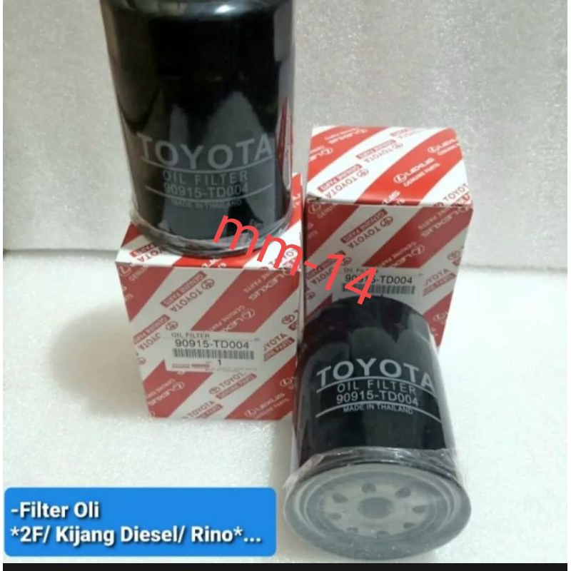 Toyota KIJANG DIESEL Oil FILTER FILTER RINO 2F 90915-TD004 ORIGINAL ...