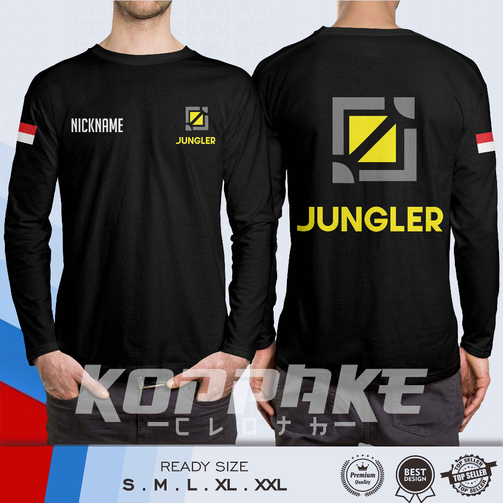 Free Jungler T-shirt Nickname Role Mobile Legends MLBB Long Sleeve Game ...