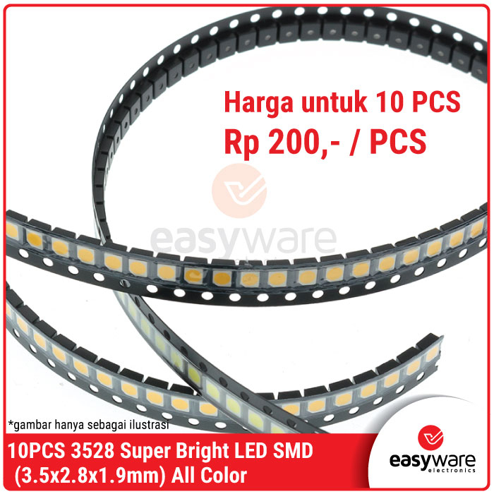 10pcs LED SMD 3528 Various Color Options LED 3528 RED GREEN BLUE YELLOW WHITE SMD LED | Shopee ...