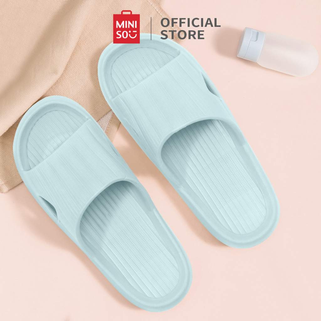 Miniso Sandals Men And Women Bath Slippers Women's Rubber Sandals EVA ...
