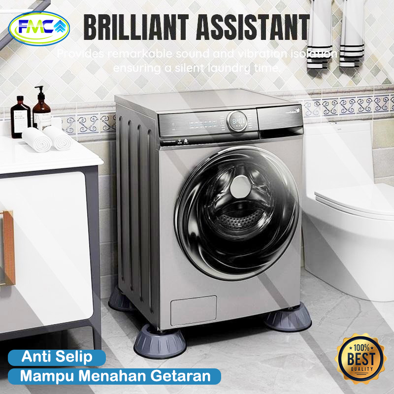 MESIN Universal Anti-Vibration Washing Machine Pedestal Clear Safety ...