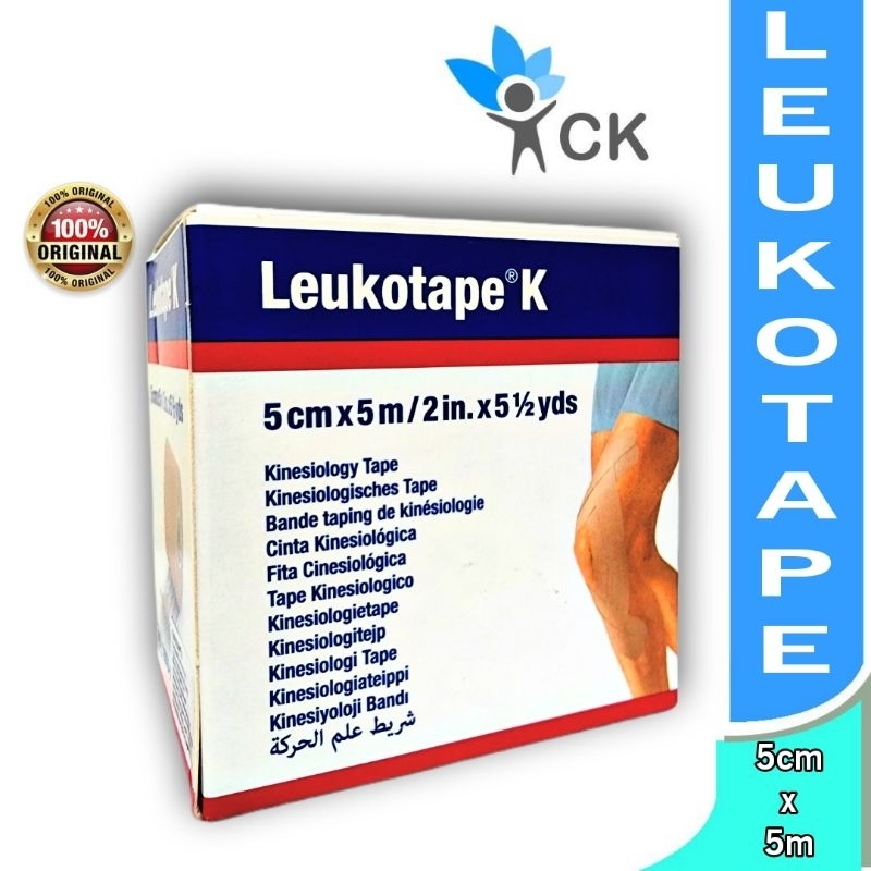 Leukotape K 5x5 CM Medical Elastic tapping Strong And Flexible | Shopee ...
