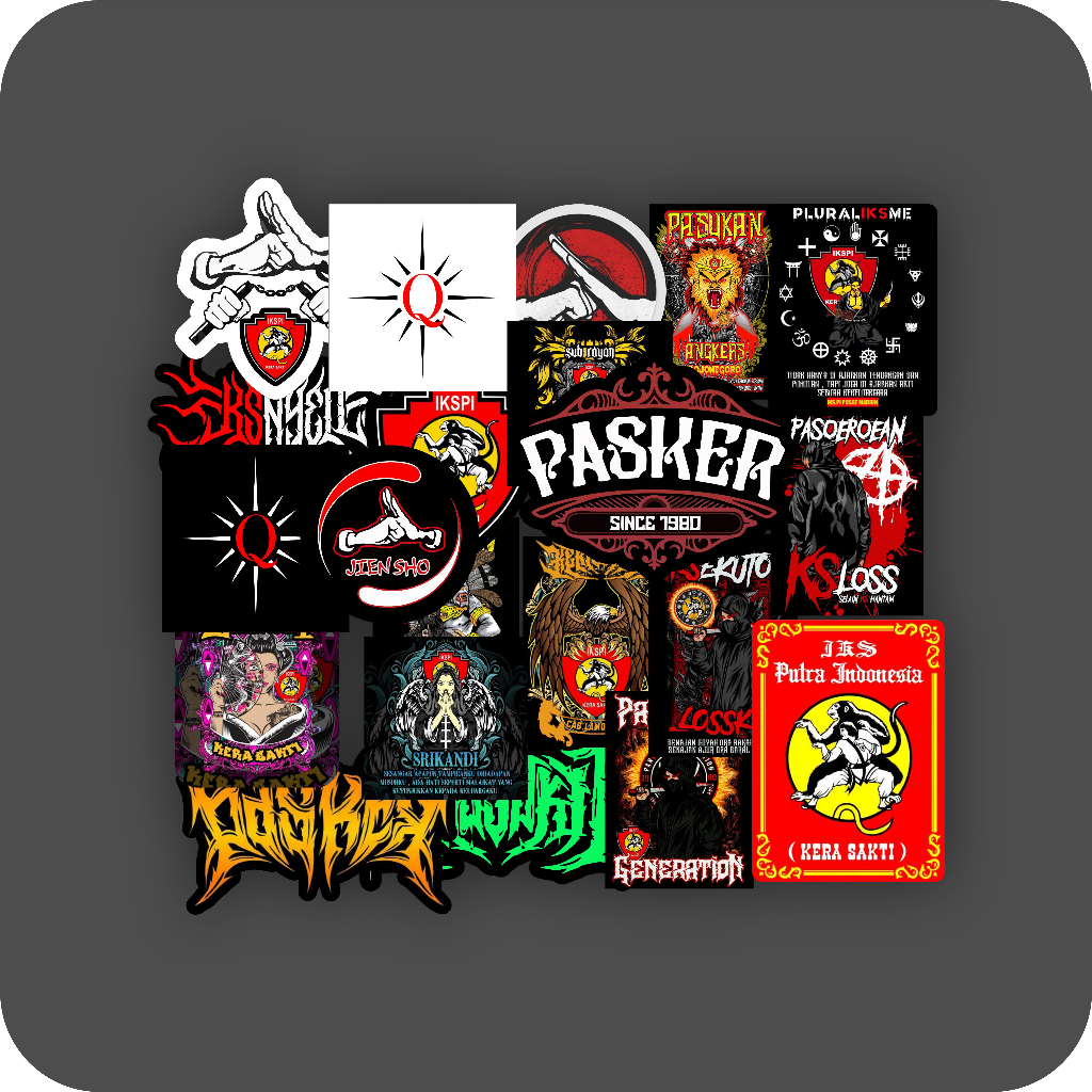 Ikspi KERA SAKTI STICKER PACKAGE CONTAINS 21 PCS WATERPROOF ALREADY CUT ...