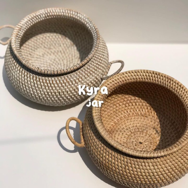 Authentic Lombok | Kyra Jar | Lombok Handmade Woven Rattan Flower Vase | Multifunctional ...