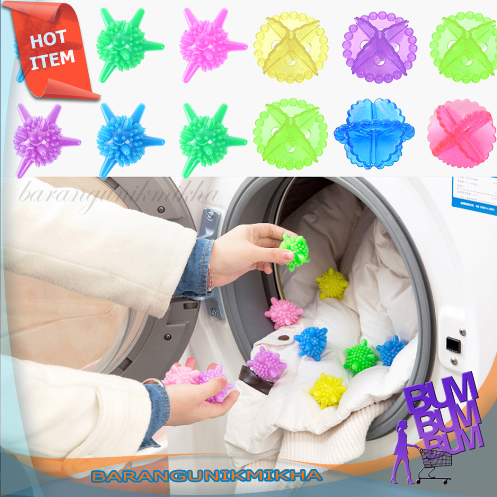 MESIN Silicone Laundry Ball Washing Machine Rubber Laundry Magic Ball ...
