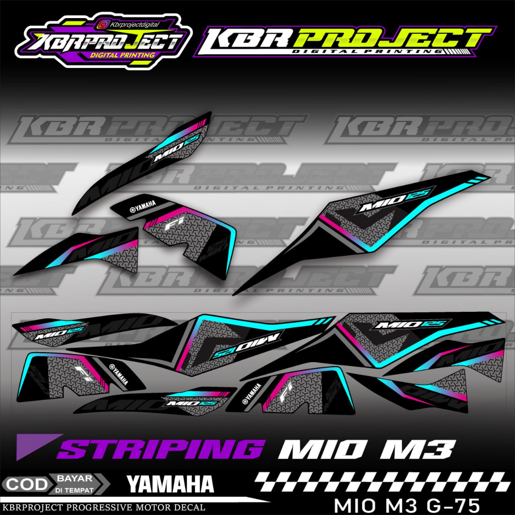 Mio M3 COOL MOTORCYCLE STICKERS MIO M3 Striping Stickers YAMAHA ...