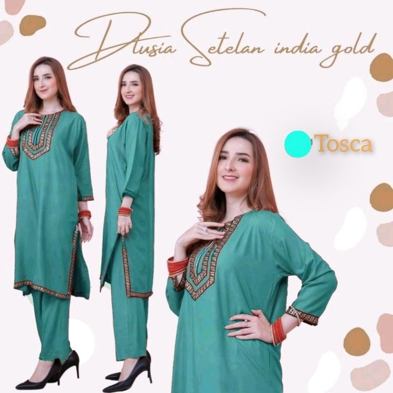 Arab DASTER Set INDIA GOLD BY Dannis ORI - Pregnant HOME DRESS - Women ...