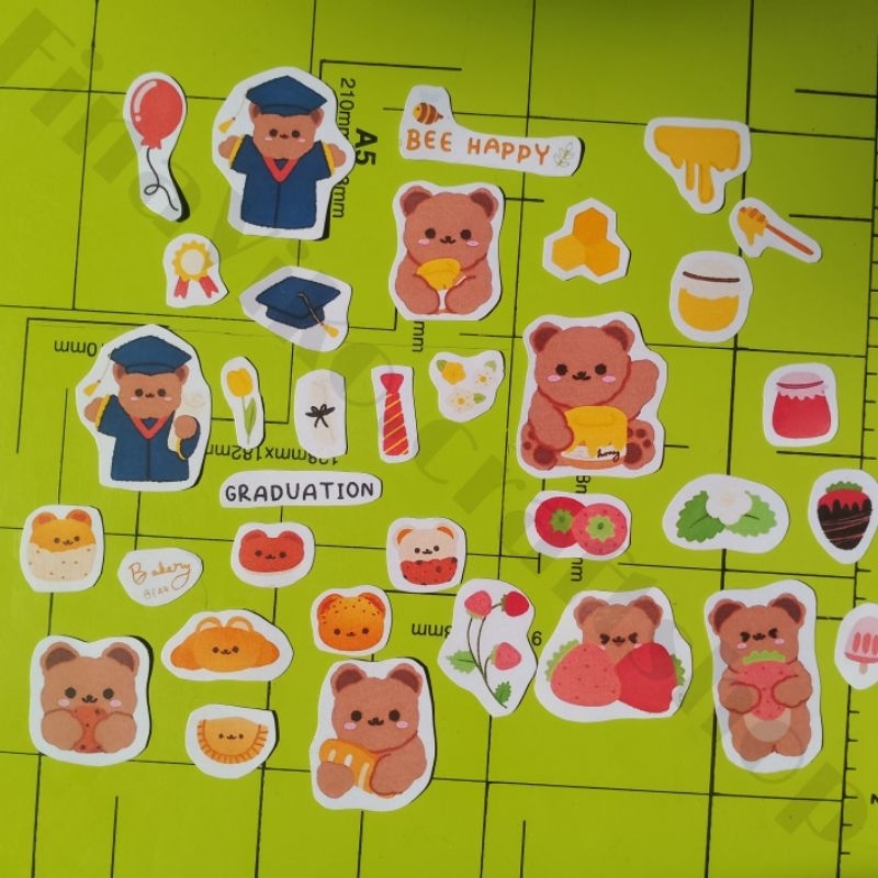 Sticker PACK TUMBLER Waterproof | Aesthetic STICKER | Cute Bear STICKER ...