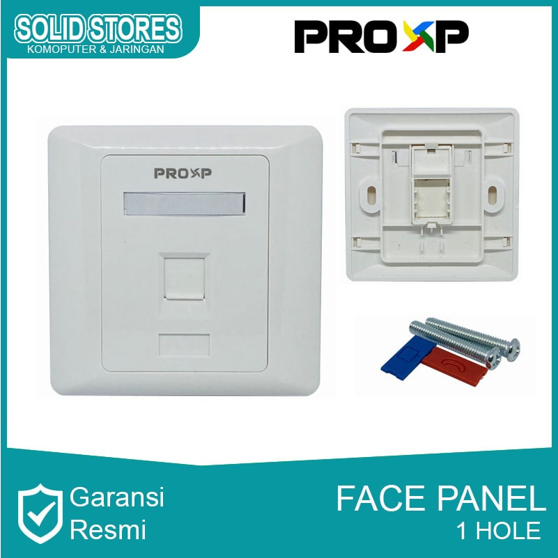 Proxp Face Plate/Face Panel 1 Hole - Compatible Modular jack RJ45/RJ11 ...