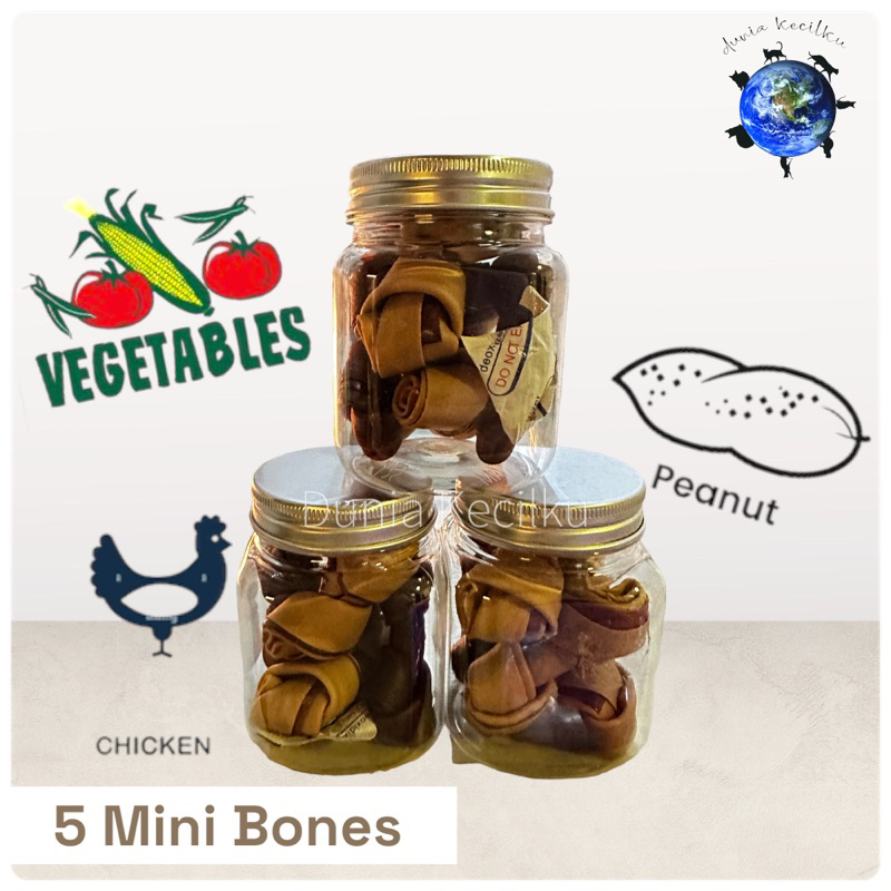 Mini Bones Mix Flavor Dog Snack Bones Dog Snacks Dog Bites (Contains 5 ...