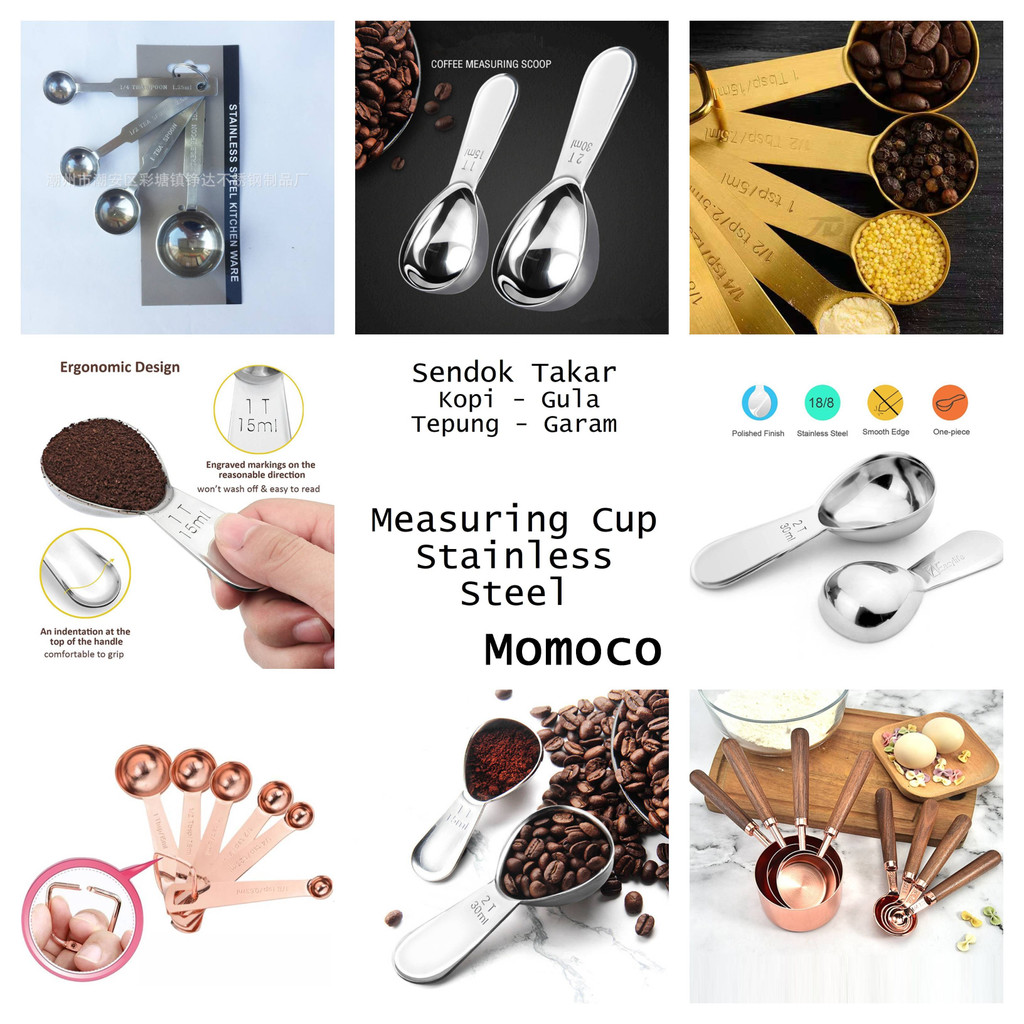 Measuring Spoons Milk Coffee Flour Sugar Measuring Spoons Stainless ...