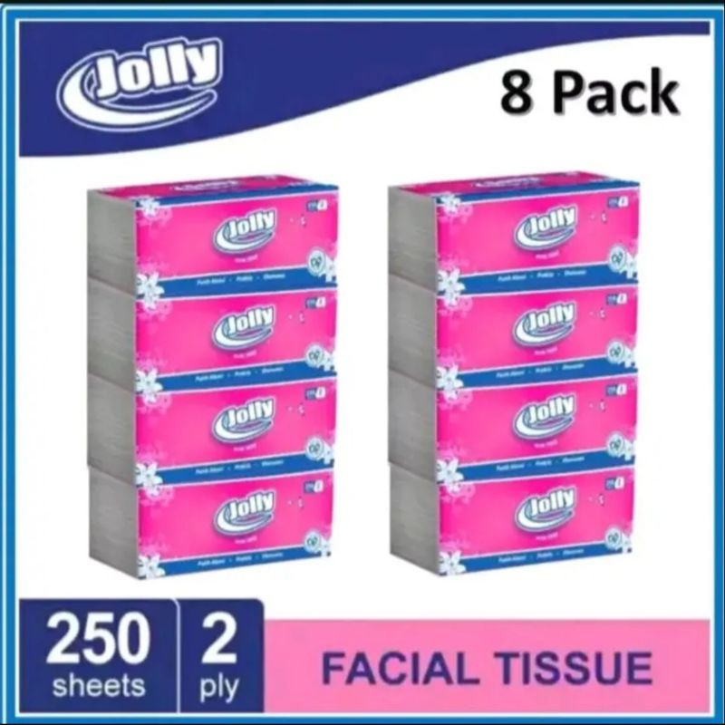 Tissu FACIAL JOLLY 250S X 8 PCS BY JOLLY / FACIAL TISSUE / TISSUE ...
