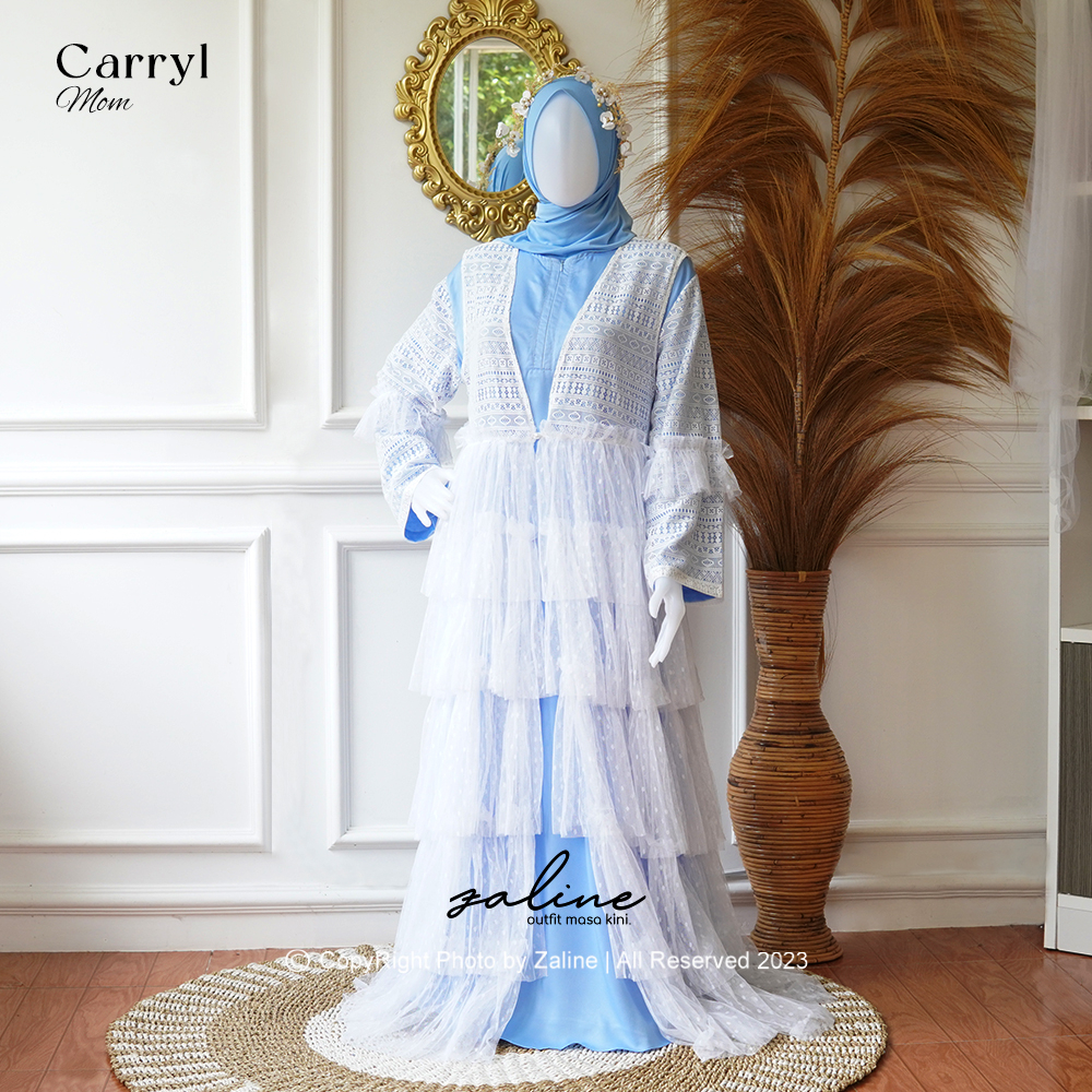 PUTIH Zaline - Dress Gamis Muslimah Party Prewedding Graduation ...