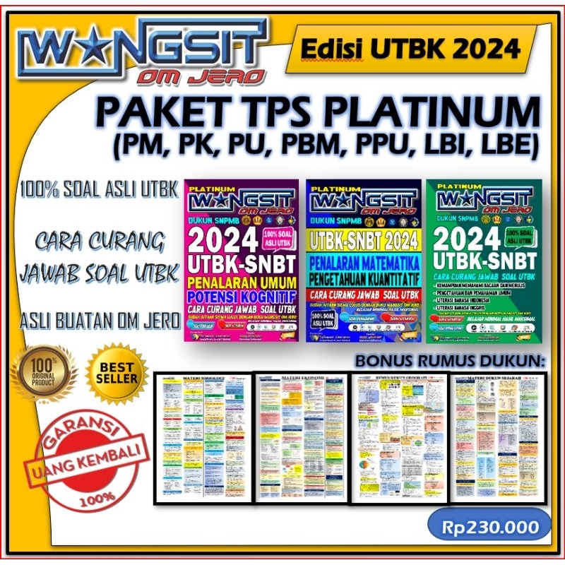 [TPS Utbk 2024] Wangsit Om Jero UTBK SNBT 2024 PLATINUM Book | Shopee Malaysia