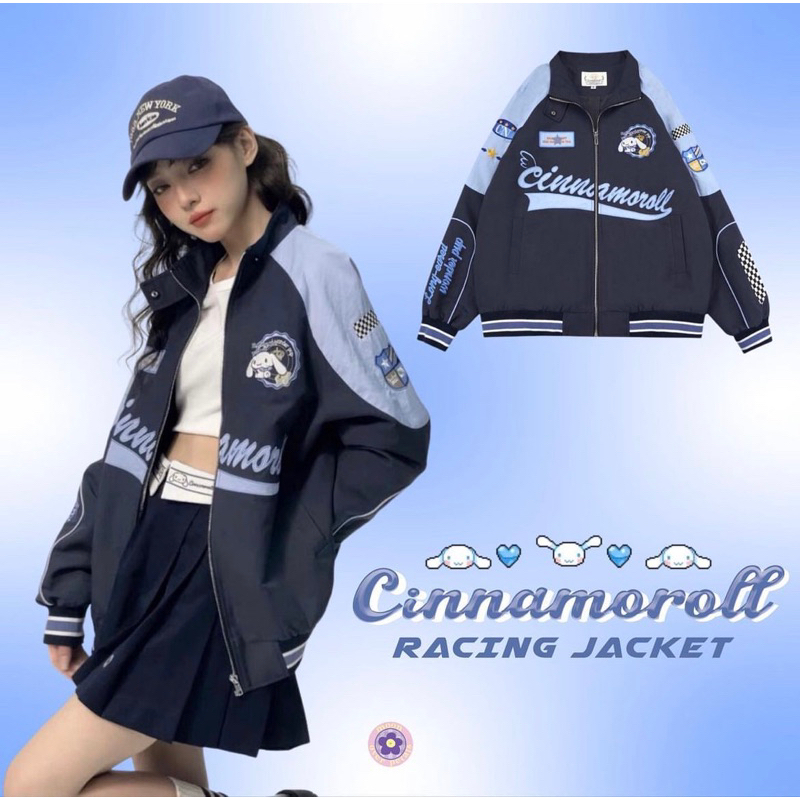Cinnamoroll KUROMI MY MELODY RACING JACKET sanrio baseball varsity ...