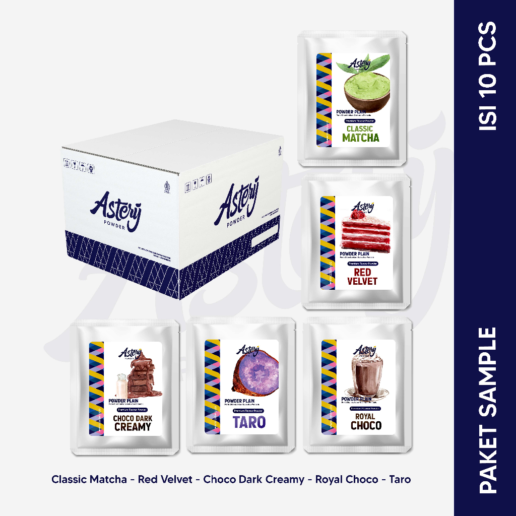 Astery POWDER PLAIN SAMPLE Package 5 POWDER DRINK Variants Contains 10 Sachets FREE BOX | Shopee ...
