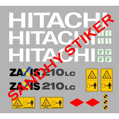 Hitachi Zaxis ZX 210 LC Heavy Equipment sticker Excavator sticker ...