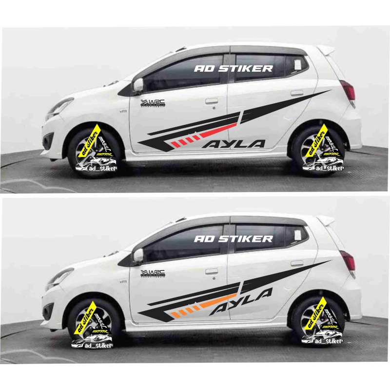 0141 CAR STICKER AYLA CALYA AGYA BRIO MOBILIO ETC NEWEST UNIVERSAL ...