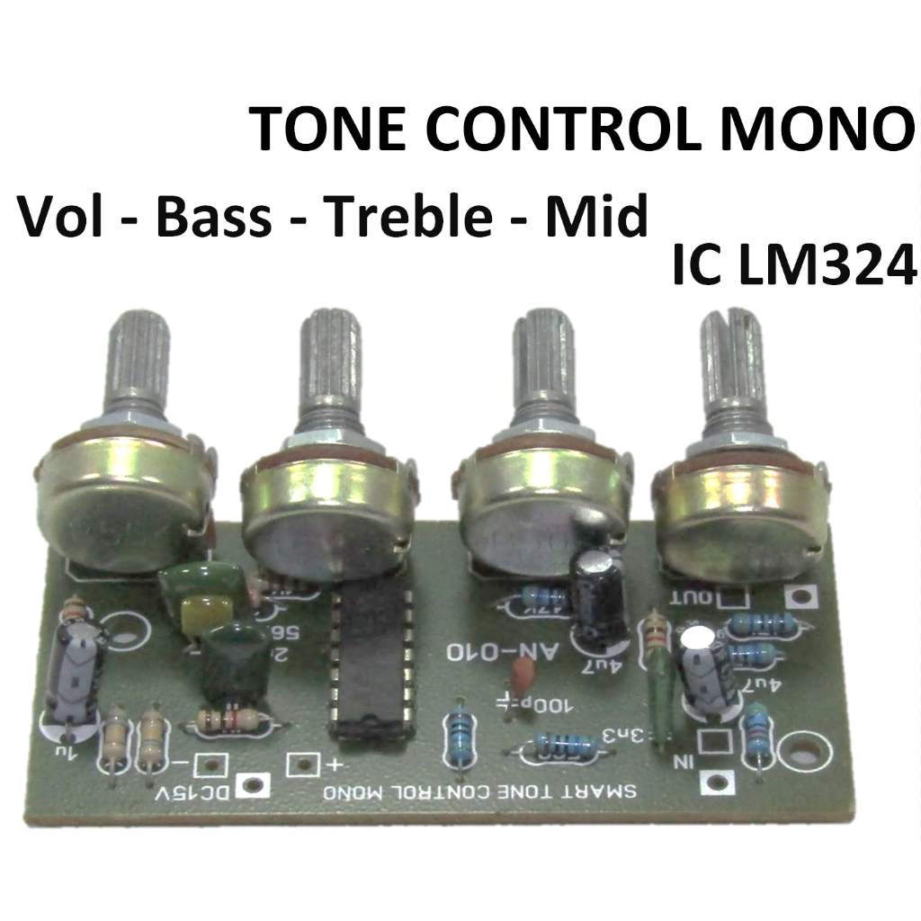 Lm324 mono ic tone control Kit has the middle, volume, bass, midle, trebele, ALIN010 | Shopee ...