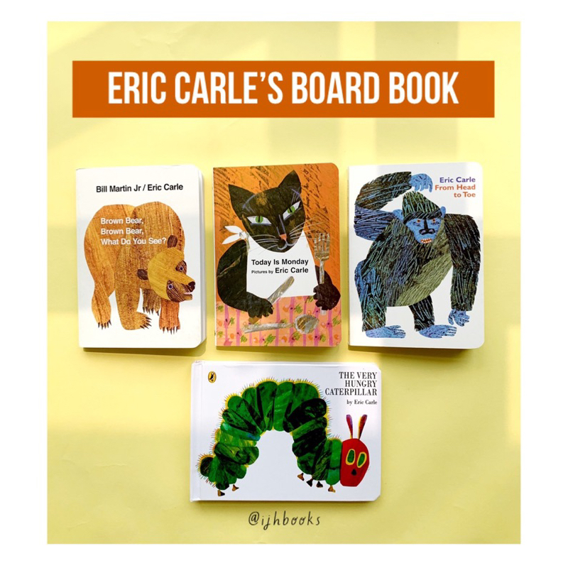 Import board book ERIC CARLE from head to toe, hungry caterpillar ...
