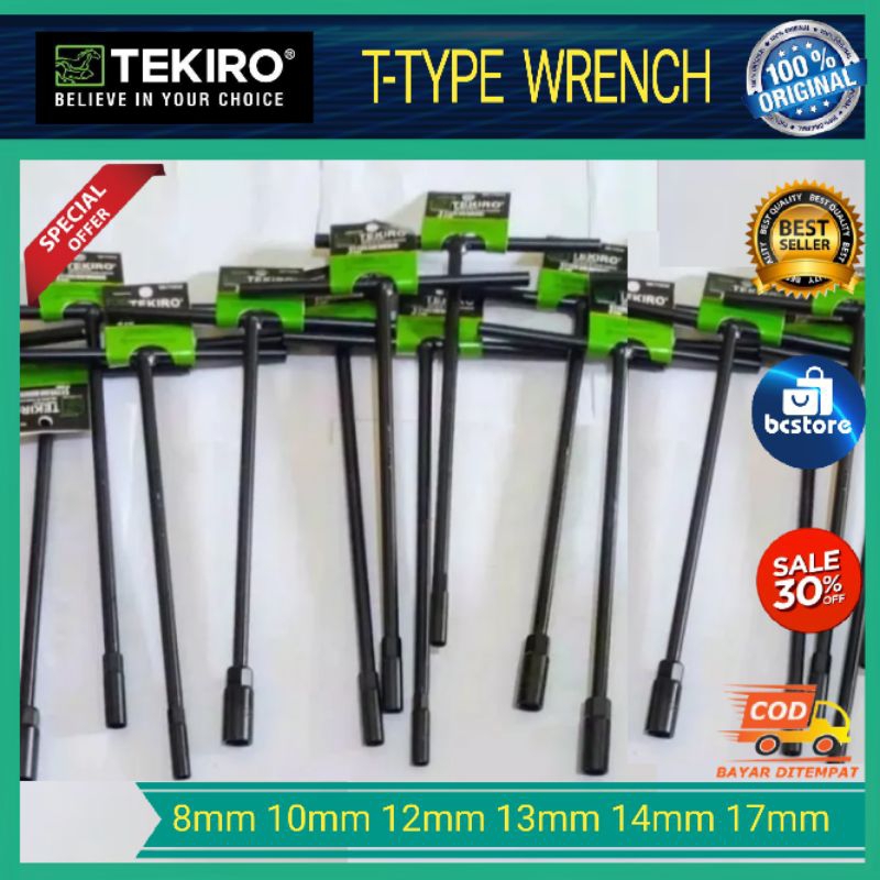 Original Tekiro T Wrench T-Type Wrench 8mm 10mm 12mm 13mm 14mm 17mm ...