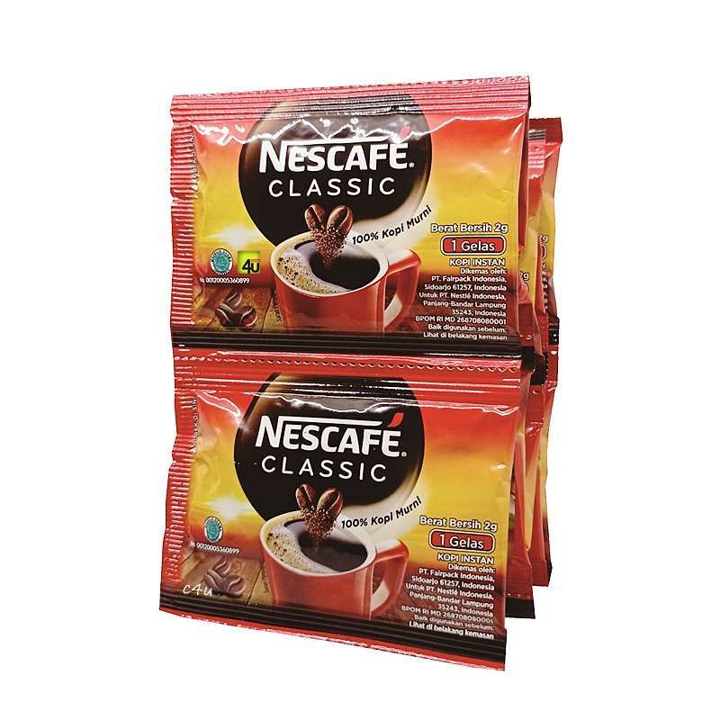 Nescafe classic sachet 2gr Pure Coffee 1 pack Contains 10 Pcs free 1pcs ...
