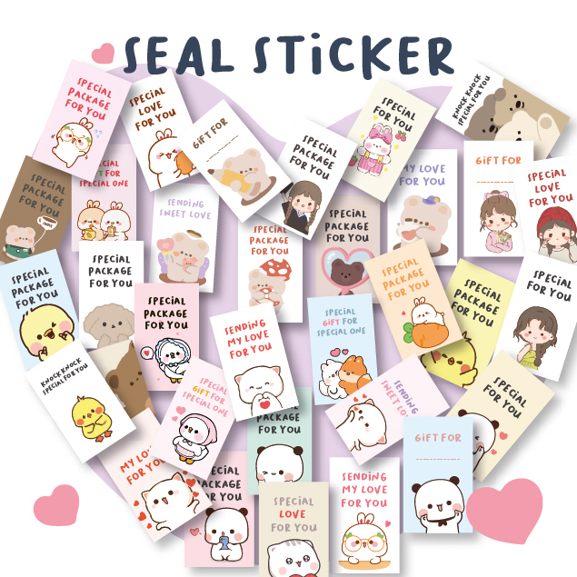 Aesthetic Seal sticker Cute online shop sticker packaging label sticker ...