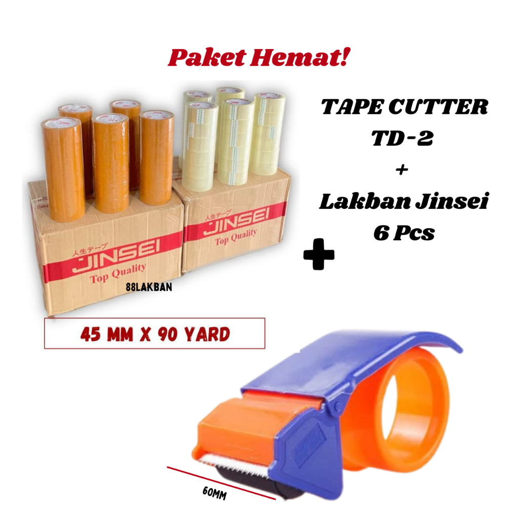 Saving Package (90Yard Jinsei 6pcs+Tape Cutter TD-2 * 50MM Tape Cutter) | Shopee Malaysia