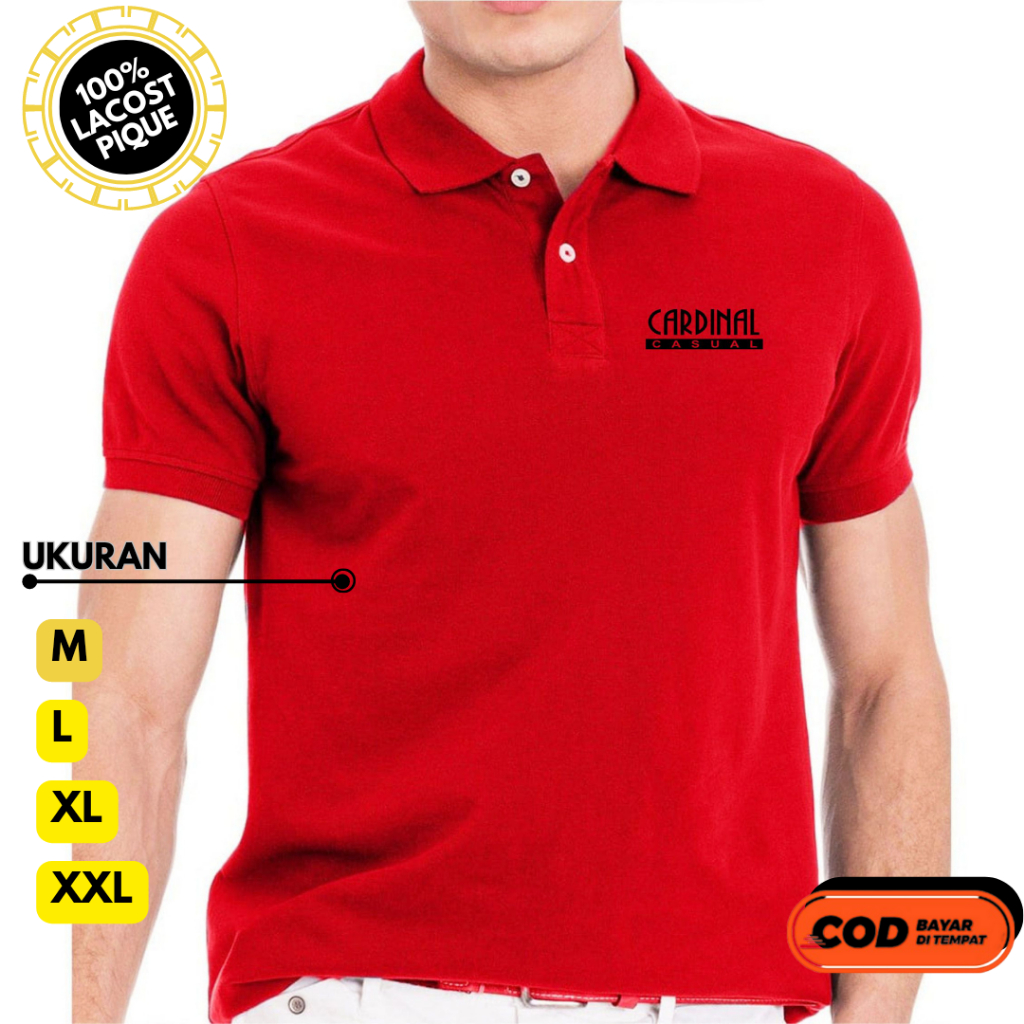 Polo Shirt Distro Cardinal Keren Men Women Premium Original 100% Lacost ...