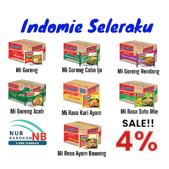 Indomie 1box Contents 40pcs (Fried Noodles/Green Chili/Rendang/Aceh ...