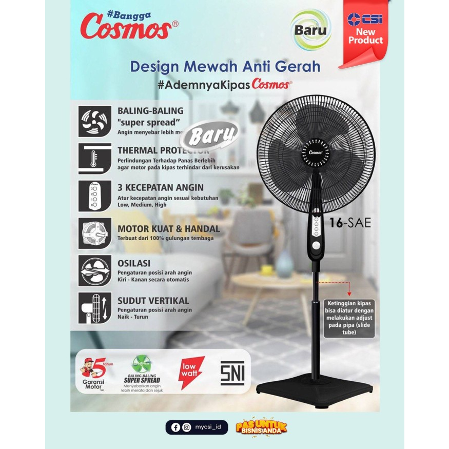 Cosmos Stand Fan 16 Inch 16 SAE / - 5 Year Warranty | Shopee Malaysia