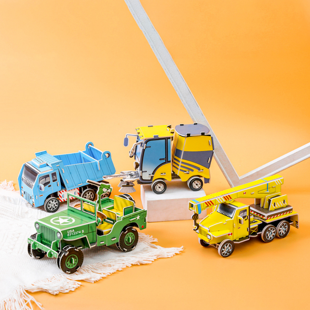 Diy 3D Puzzles foam & paper JEEP Material Children's Educational puzzle ...