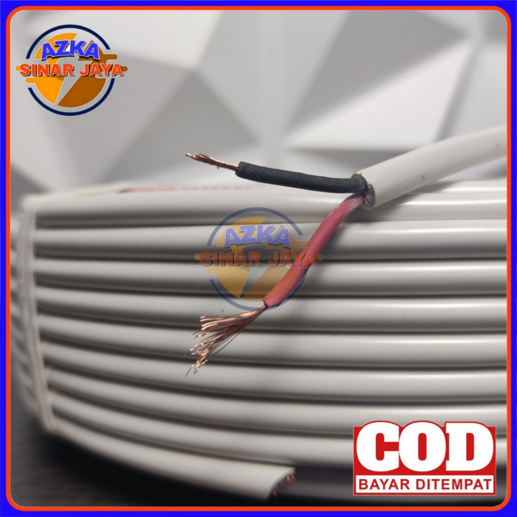 HITAM PUTIH (PER Meter) HYO Fiber Cable 2x0.75 Black/White | Shopee ...