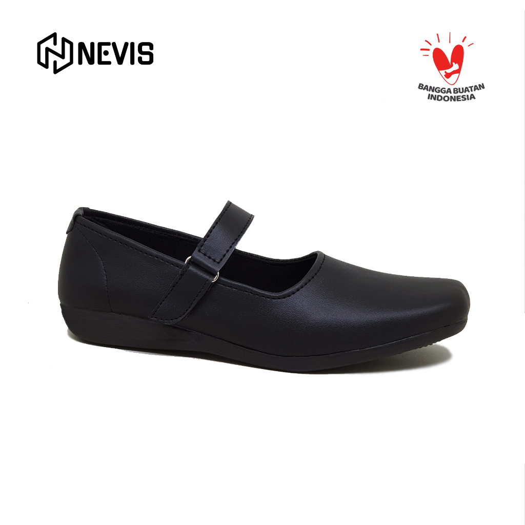 Original Nevis Nvs 86 Women's Paskibra Loafers Black Paskib School ...