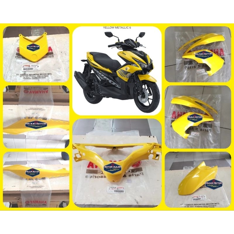 Smooth Body Cover Set, 7-piece Smooth Body Kit for Aerox 155 (Yellow ...