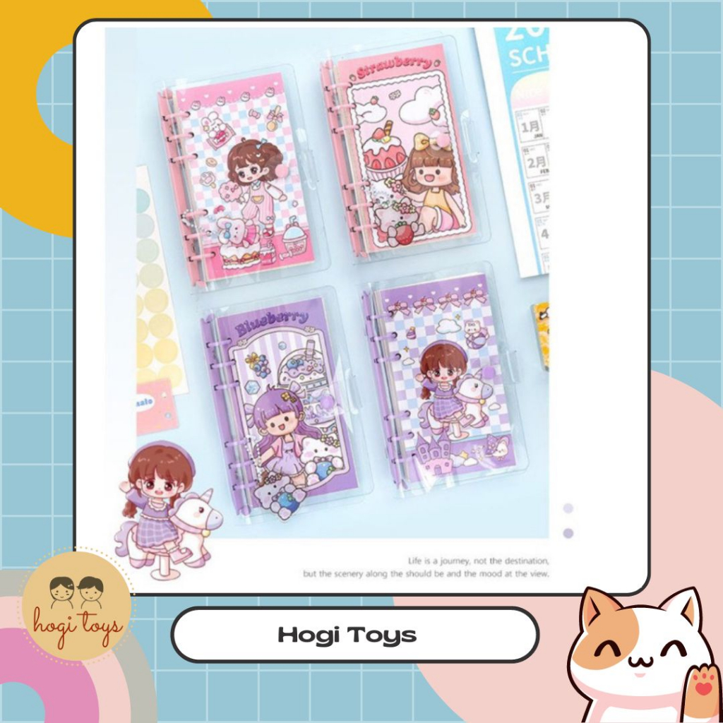 Cute Binder Notebook Book Sanrio Journal Kit Cartoon Loose Leaf Refill ...