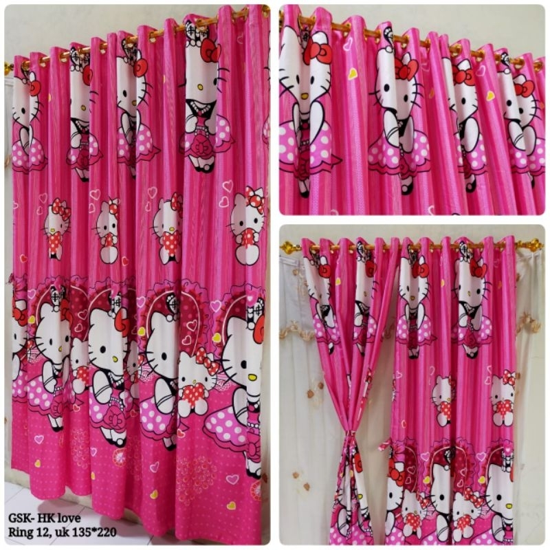 Hello Kitty Door and Window Smokering Curtains 12 | Shopee Malaysia