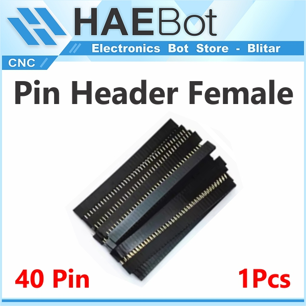 [HAEBOT] Pin Header Female 40 Pin Jumper Connector Pitch 2.54 mm Socket ...