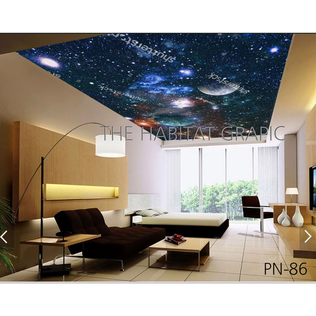 Custom 3D Wallpaper Printing Services Astronaut Motif Ceiling, 3D ...