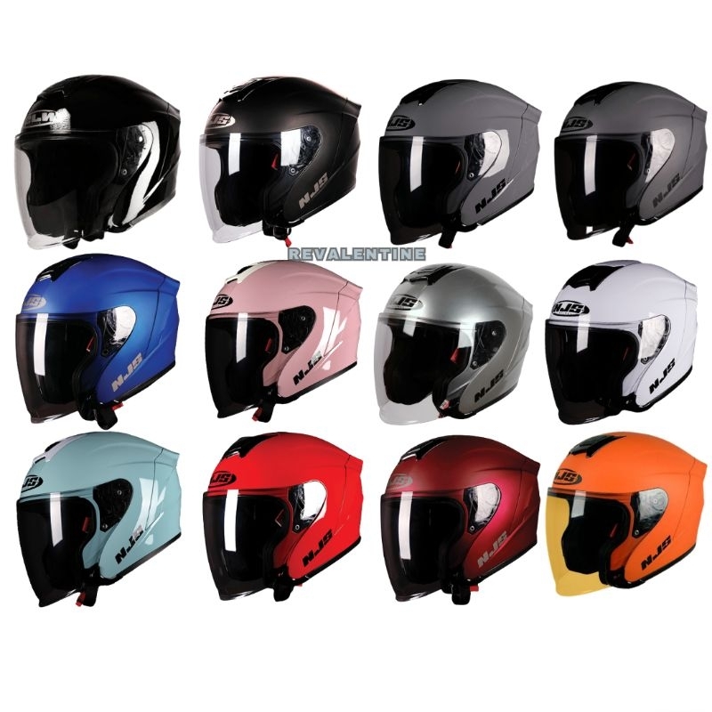 Njs KAIROZ SOLID ORIGINAL | Kairos HALF FACE MOTORCYCLE HELMET PLAIN ...