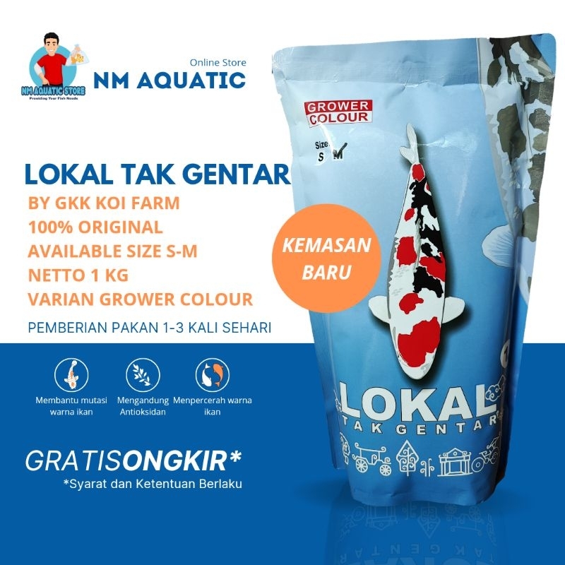 LOKAL Ltg Fish Pellet Food Local Koi Feed Undaunted 1kg Grower Color ...