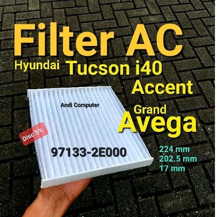 Hyundai Tucson i40 Accent Grand AVEGA 97133-2E000 cabin AC Filter ...