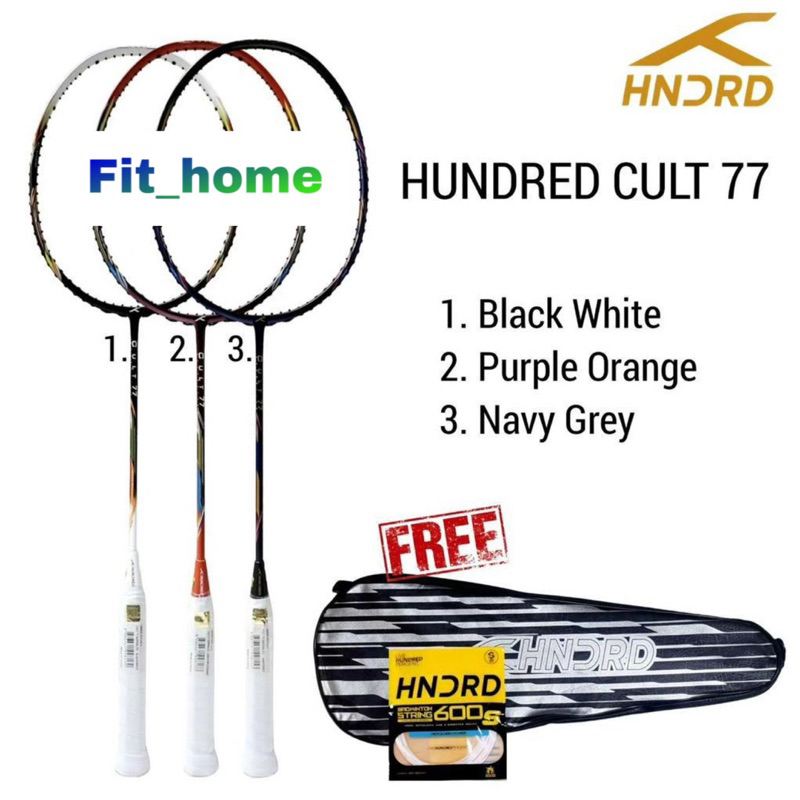 HUNDRED CULT 77 79 82 Original Badminton Racket (FREE PACKING DOS ...