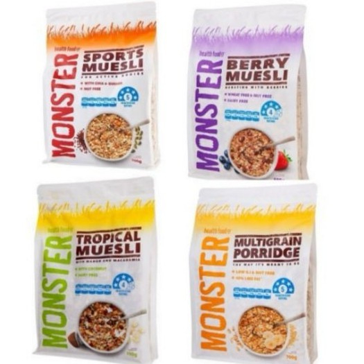Monster Muesli Tropical Sport High Fiber Berry / Australian Muesli ...