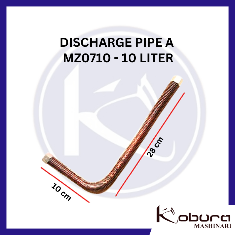 Discharge Pipe MZ 0710 Portable Air Compressor Pipe 10 Liter Tank 38 cm ...