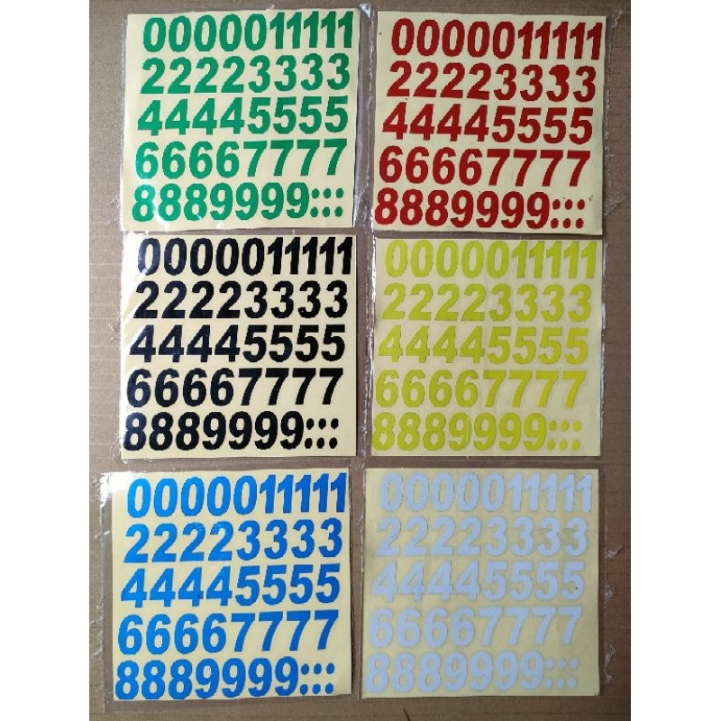 Number Cutting Stickers | Postcard number sticker | Shopee Malaysia