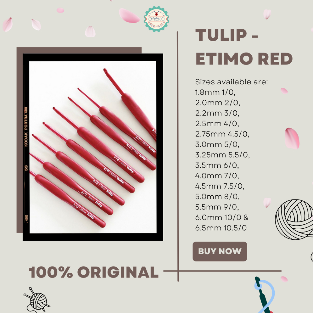 Tulip - Hakpen (Tool/Knitting Needle) Tulip ETIMO RED Crochet Hooks ...