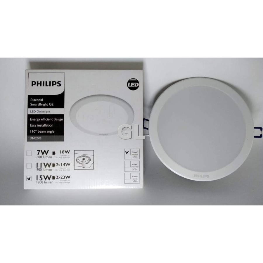 PUTIH Led Downlight DN 027 Philips 15w Round (White) | Shopee Malaysia